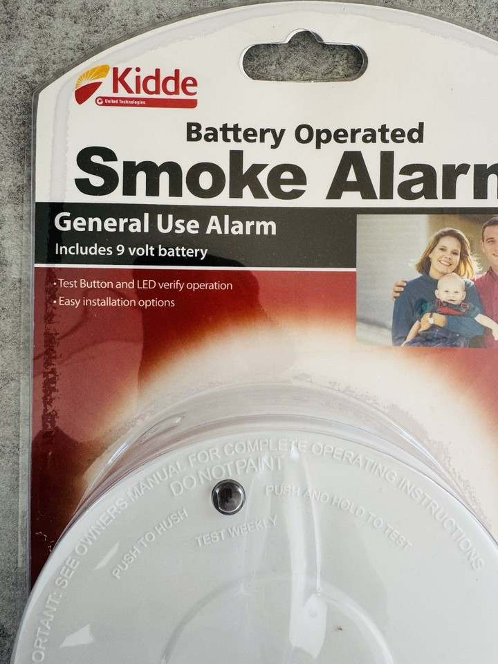 Kidde Battery Operated Smoke Alarm Model# i9030 With 9 Volt Battery ...