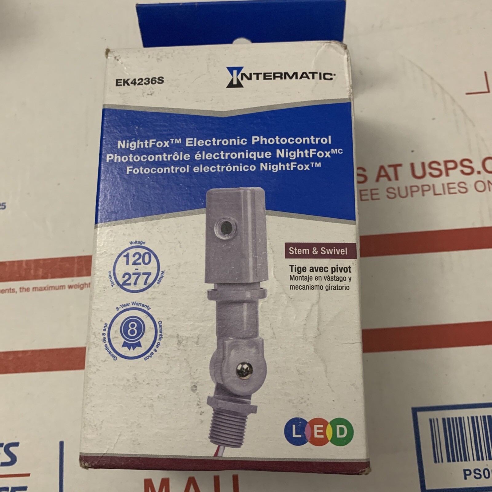 Intermatic EK4236S Nightfox Stem Swivel Mount Electronic Photo Control ...