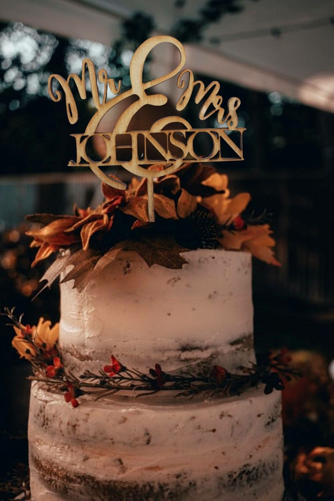 Rustic Wedding Cake Topper