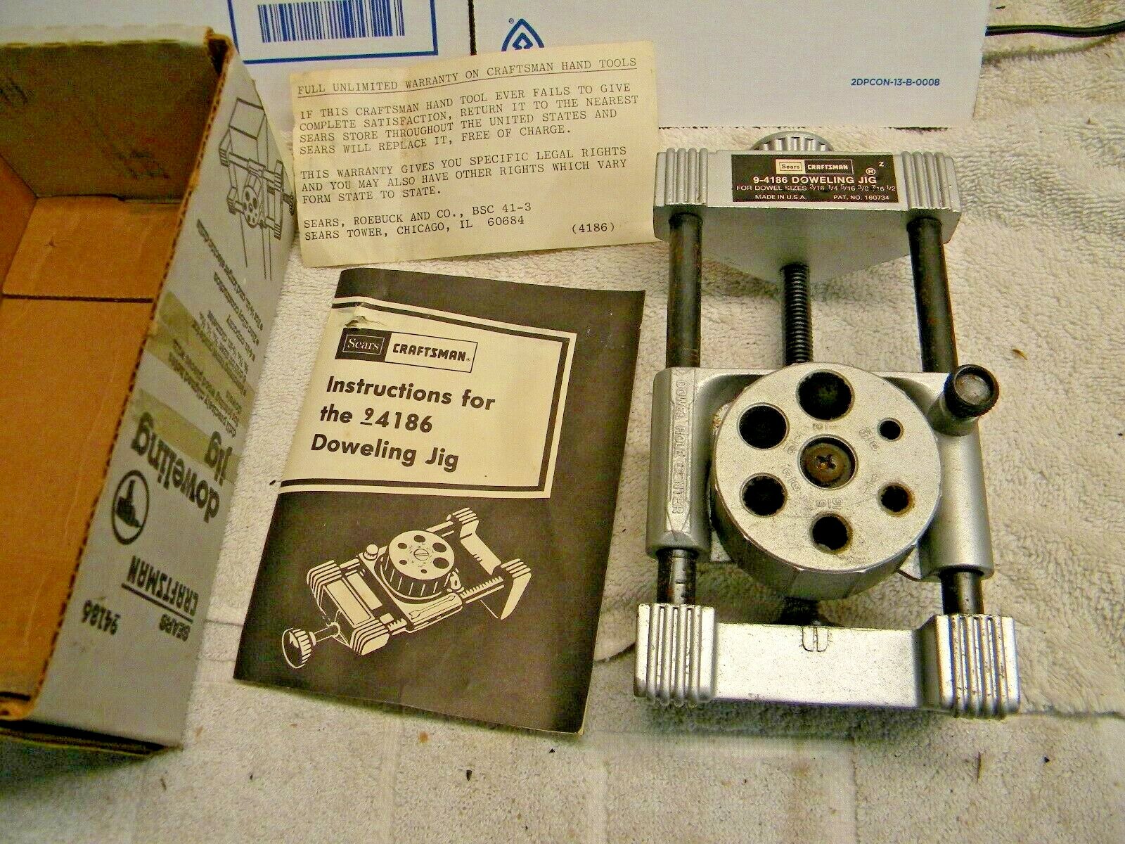 Vintage Sears Craftsman Doweling Jig With Revolving Turret 94186 With ...