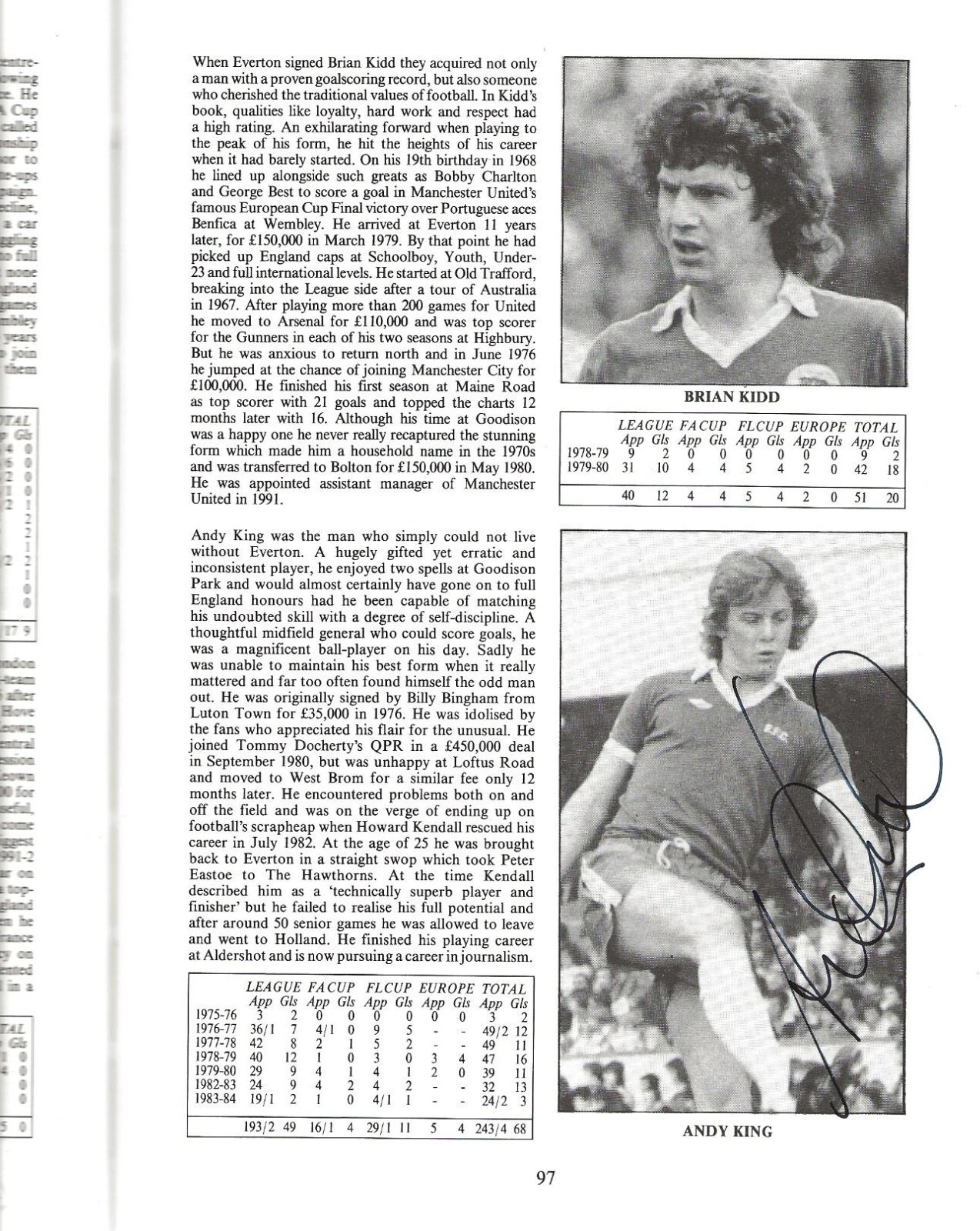 EVERTON FC COMPLETE RECORD 1880-93 BY BREEDON BOOKS 25 X AUTOGRAPHS ...