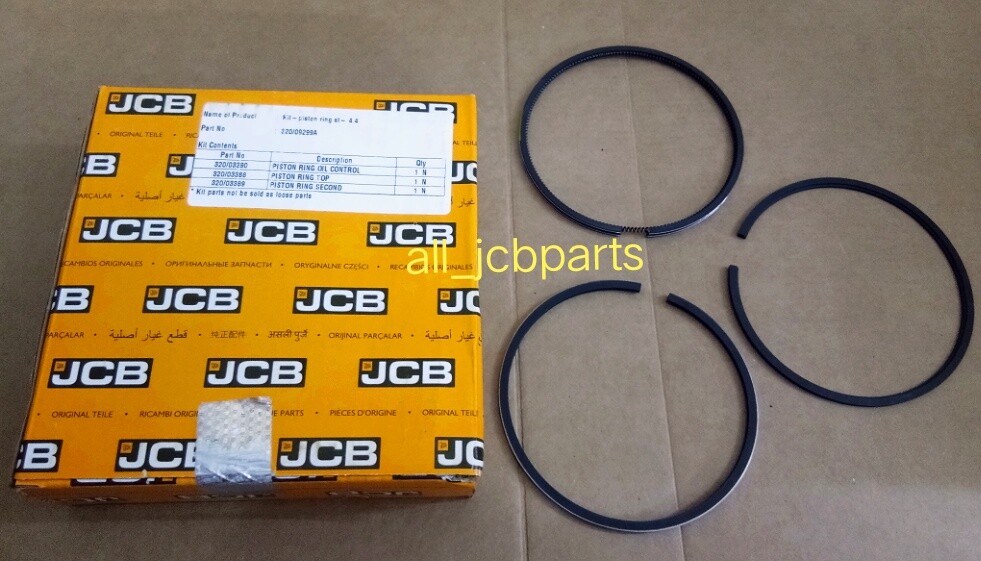 Genuine JCB Piston Ring Kit Std. Turbo, Set of 4 Pcs (Part# 320/09299 ...