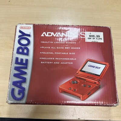 Nintendo Game Boy Advance SP Fire Red Original --BOX ONLY-- 45496713843 ...