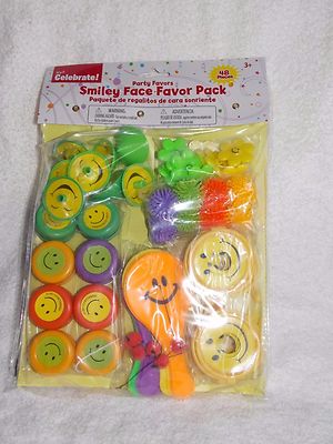 Way To Celebrate SMILEY FACE Party Favor Pack 48 Pieces New | eBay