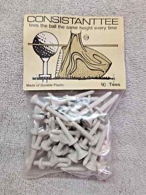 NEW ConsistantTee Golf Tees 40 Pack White 1.75" Consistant Tee ...