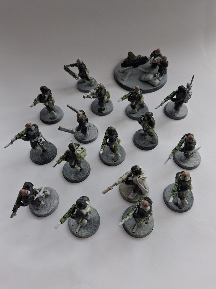 Warhammer 40k, Cadian Shock Troopers and Heavy Weapons Team, Plastic ...