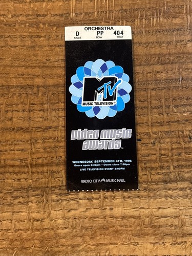 1996 MTV Video Music Awards Ticket Stub HARD TO FIND | eBay