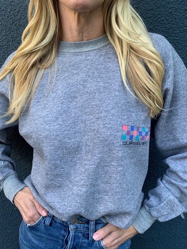 70s - 80s VINTAGE QUIKSILVER GRAY RAGLAN SWEATSHIRT MEN SZ M SURFING ...