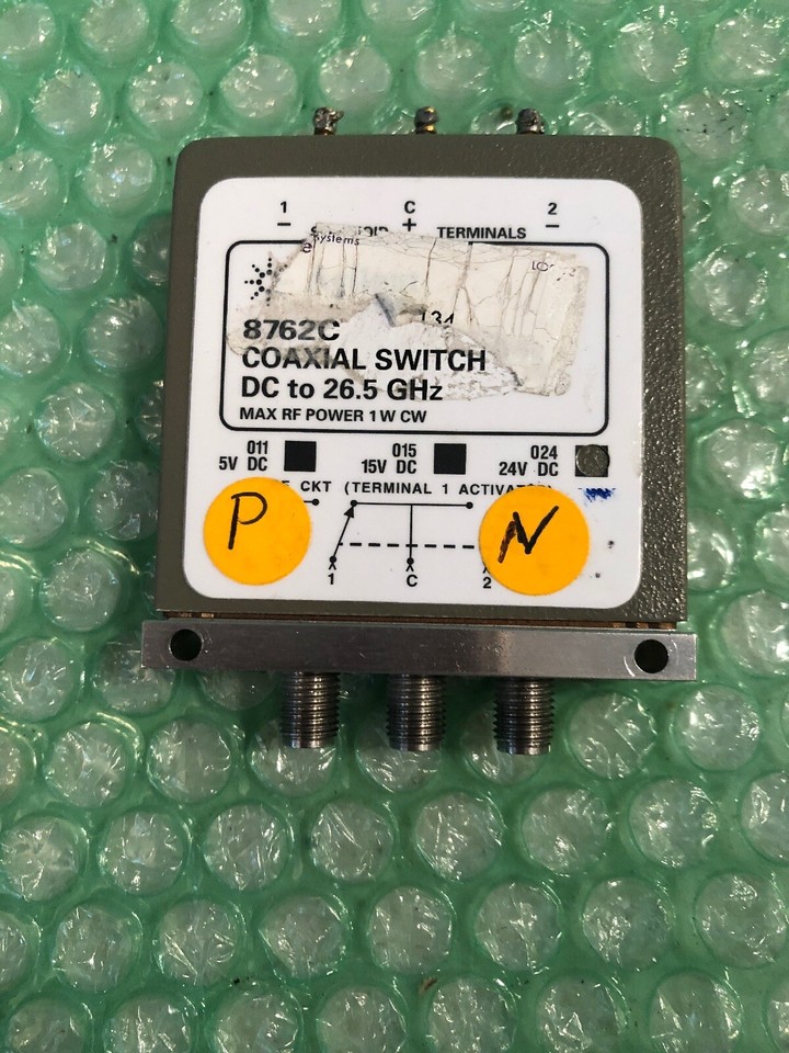 Agilent / HP 8762C-015 DC to 26.5 GHz, 15 V, 3.5mm (F) SPDT Coax Switch ...