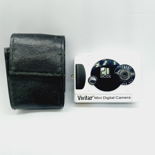 Vintage Vivitar Mini Digital Camera White With Black Case | eBay