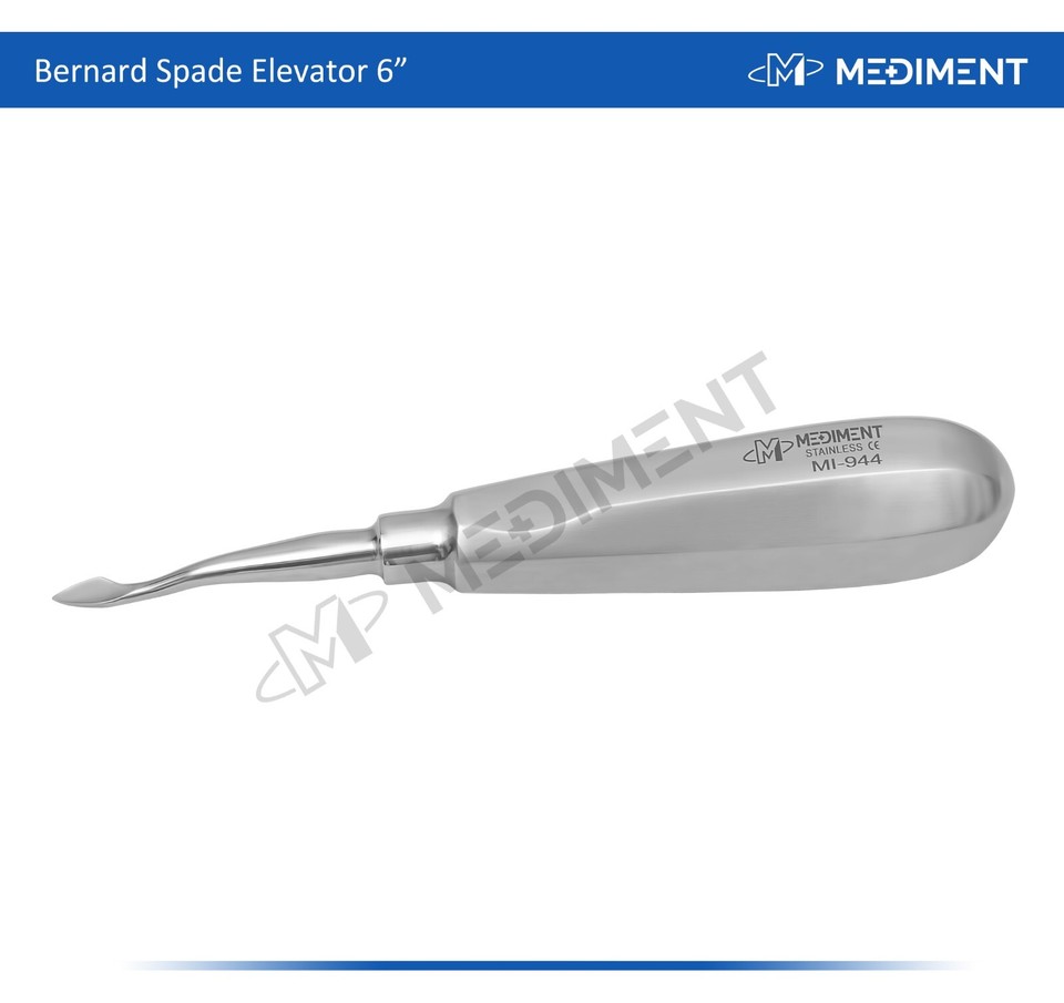 2 X Dental Surgery Elevator Bernard Spade 6'' Length Root Extraction ...