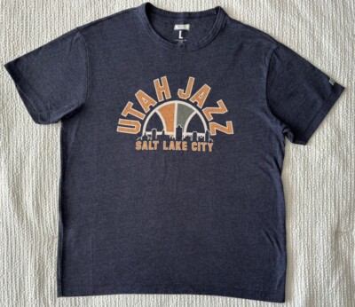 Utah Jazz Mens Large Tailgate Brand T-shirt Navy Blue NBA Salt Lake ...