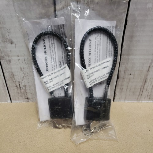 Cable Gun Lock Pistol Shotgun Rifle Child Safety 9" 2 Locks | eBay