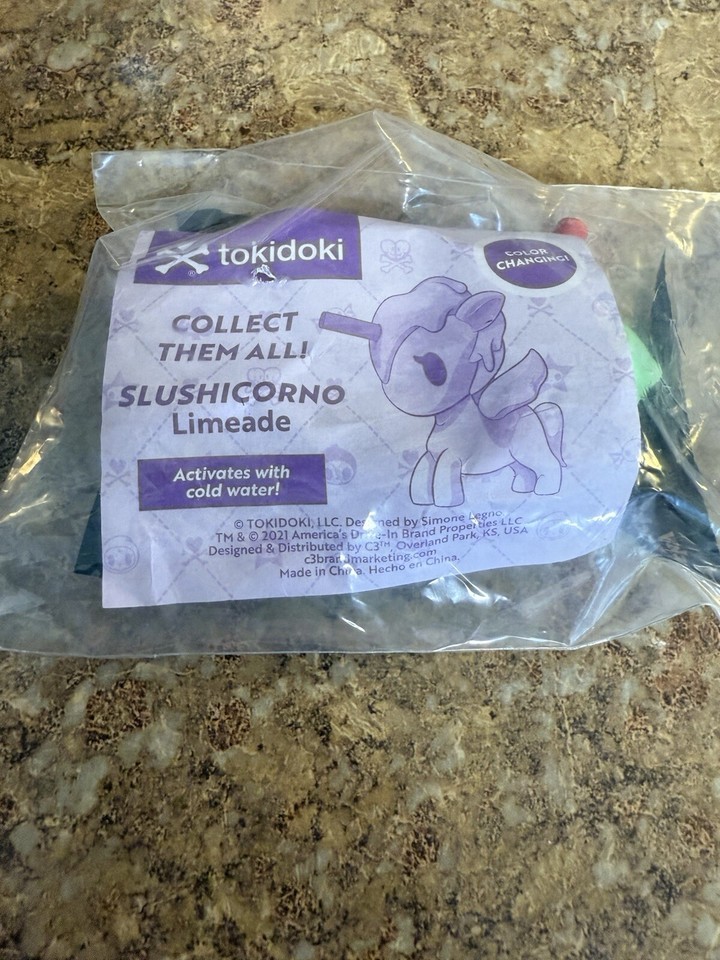 New Sonic Wacky Pack Toy Tokidoki Slushicorno Limeade Green Unicorn ...