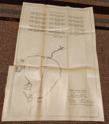 1920 TURTLE BAYOU TEXAS ENGINEERING MAP 14.50 x 22.50! | eBay