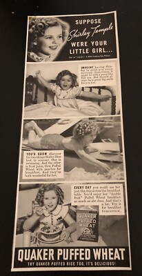 1937 Shirley Temple for Quaker Puffed Wheat / Lane Bryant - Vtg Ads 2 ...