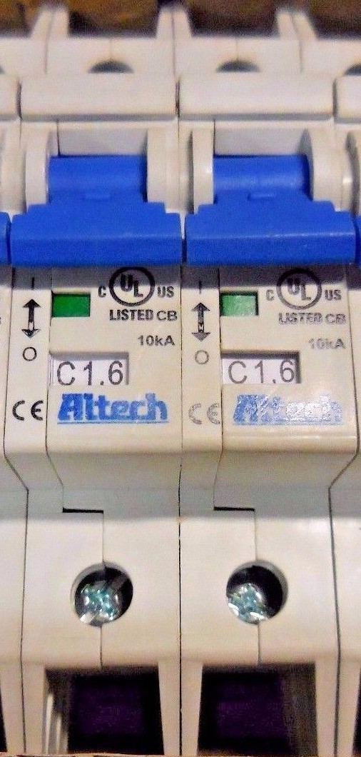 Altech Corp. 1CU1.6L 1-Pole, 277 VAC, UL489 Circuit Breaker (Lot of 2 ...