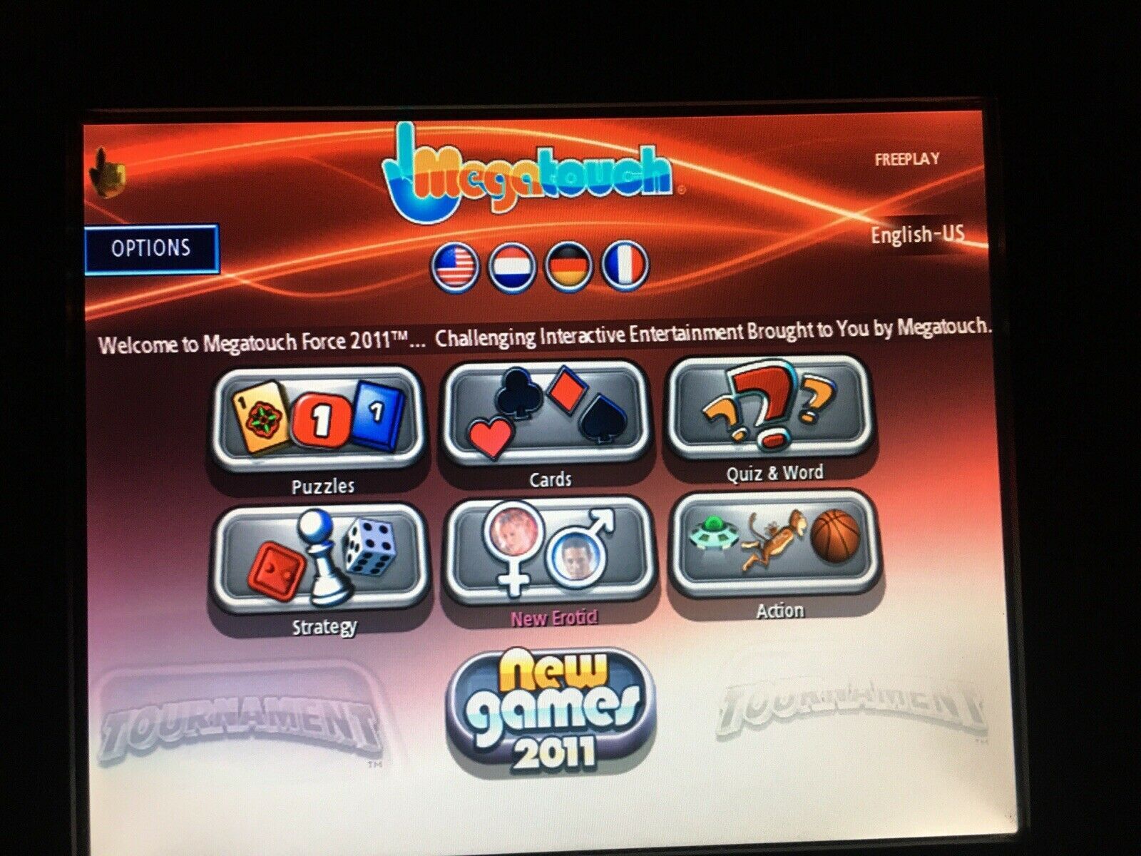 MEGATOUCH 62 Game XL Titanium Keyless ( Force ION ) UPGRADE Hard Drive ...