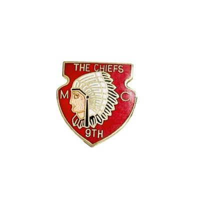 Vintage The Chiefs MC Pin 9th Motorcycle Club Red Enamel Metal | eBay