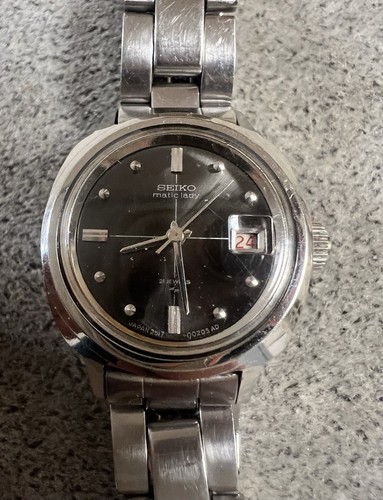 Vintage Seiko Matic Lady 21 Jewels Stainless Steel Wristwatch Running ...
