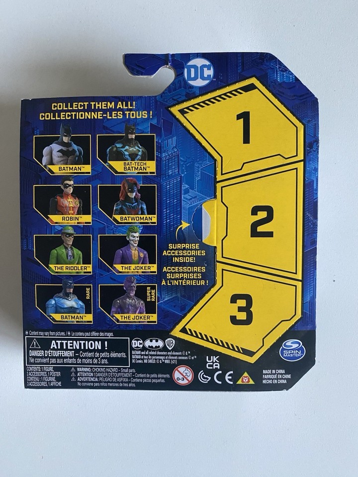 BATMAN DC Spin Master Hero Action Figure With 3 Surprise Accessories ...