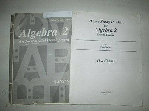 Saxon Math Algebra 2 (Second Edition): Homeschool Packet Test Forms ...