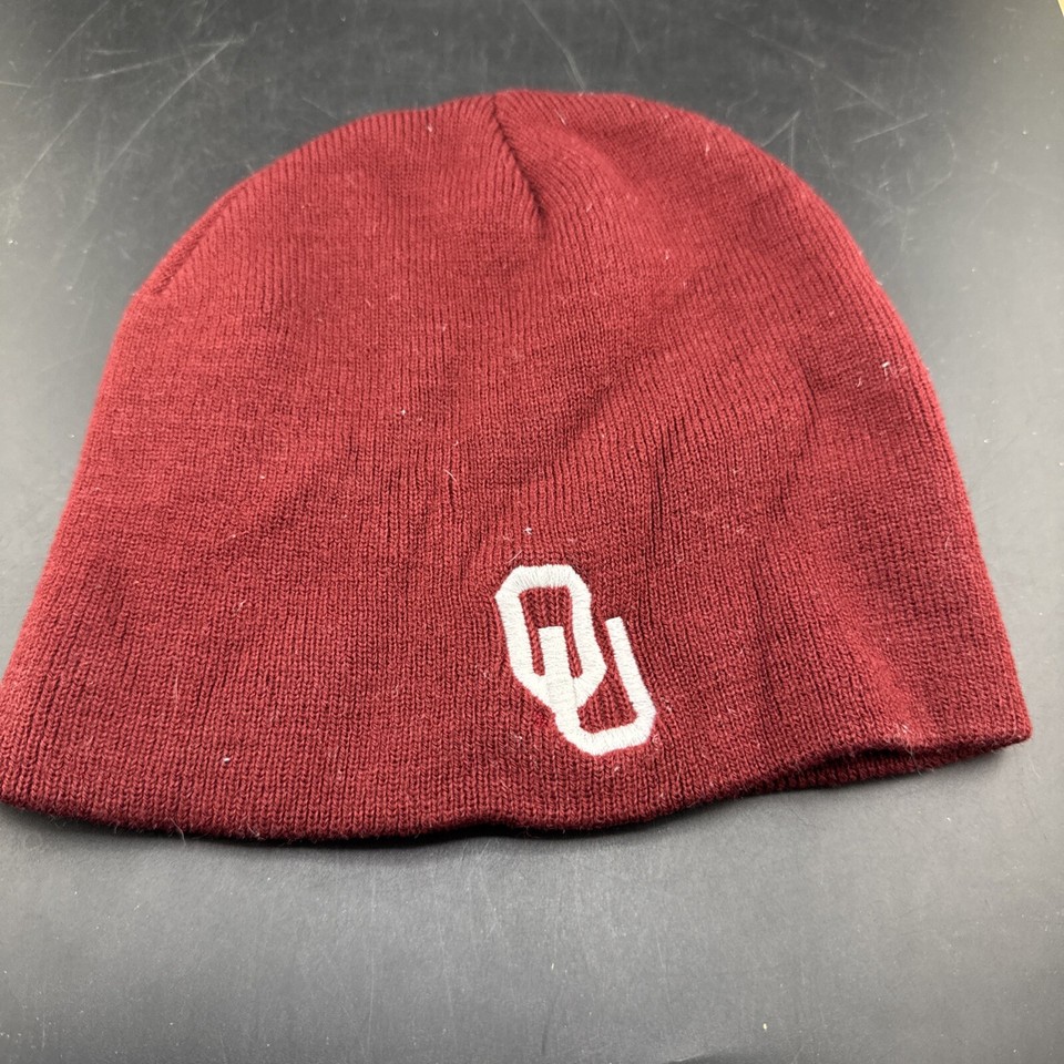 OU OKLAHOMA UNIVERSITY SOONERS ADULT EMB. LOGO KNIT BEANIE HAT 📦 | eBay