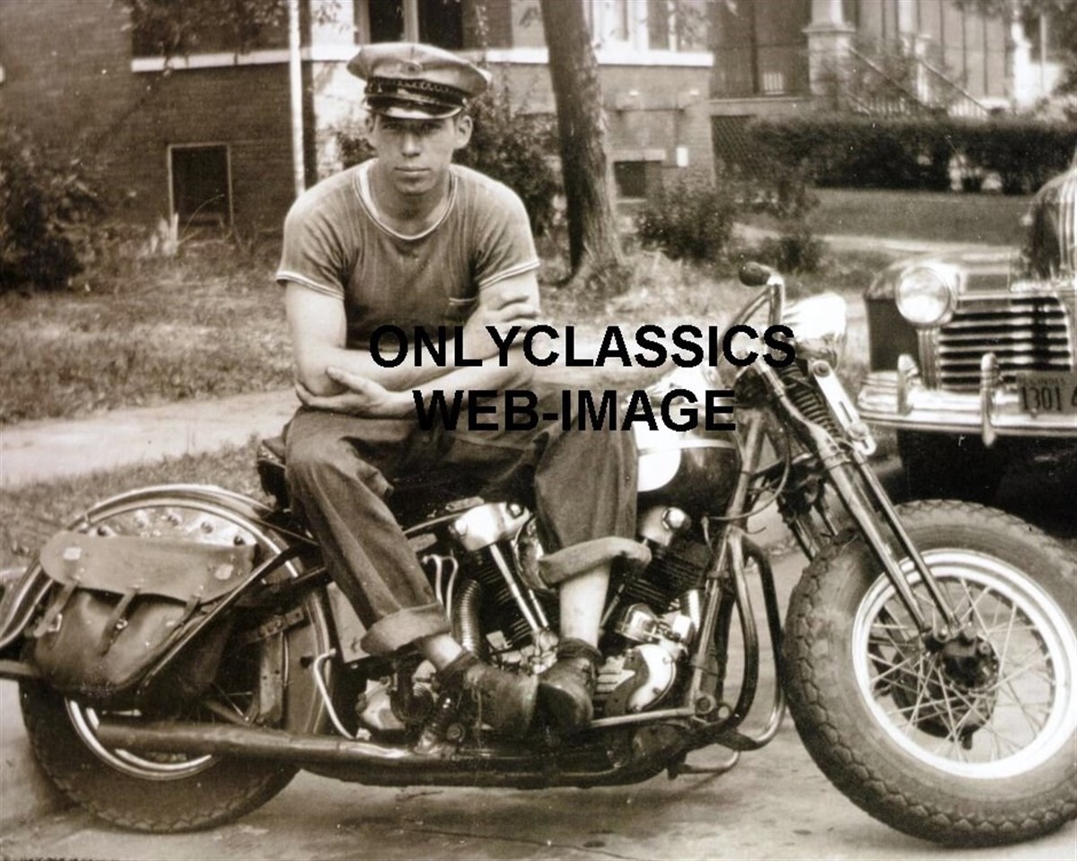 1941 Tough Guy George Smith Sr Harley Davidson Knucklehead Motorcycle ...
