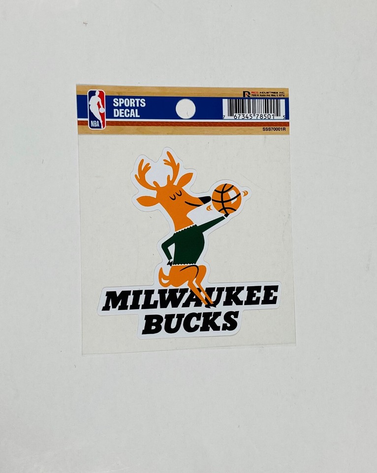 Milwaukee Bucks Retro Logo Die-Cut Decal 3x3 Inches Window, Car or ...