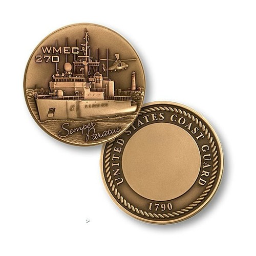 COAST GUARD WMEC-270 MEDIUM ENDURANCE CUTTER ENGRAVABLE BRONZE ...