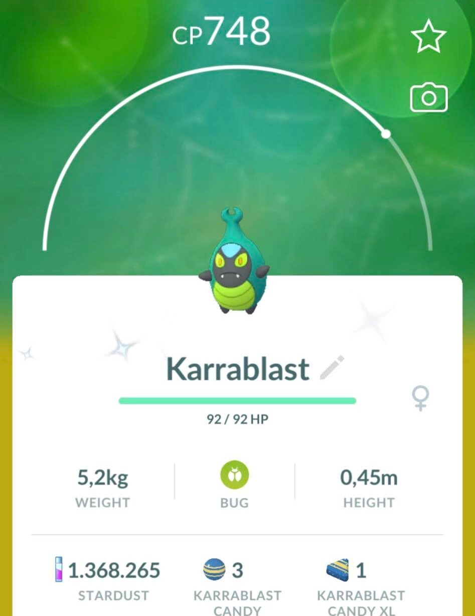 Shiny Karrablast