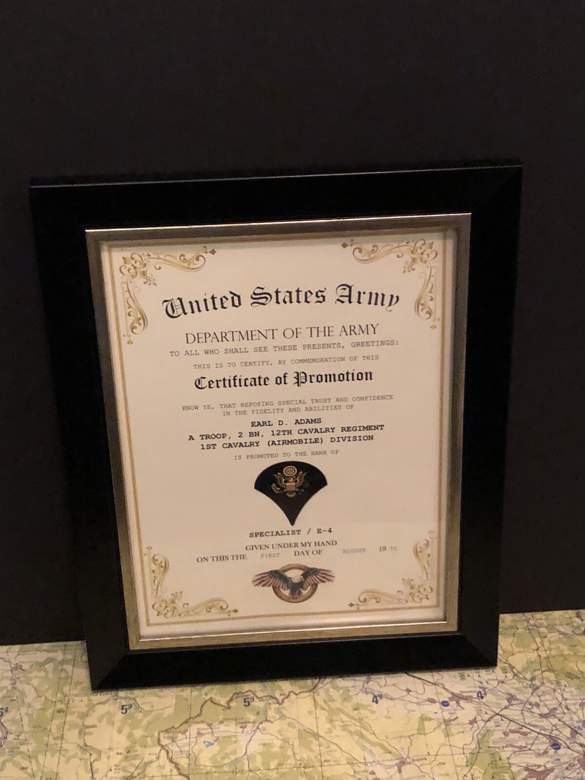 SPECIALIST / SPC-4 (E-4) U.S. Army ~ Commemorative Promotion ...