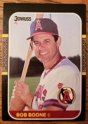 Bob Boone California Angels 1987 Donruss Baseball Card #233 MT | eBay