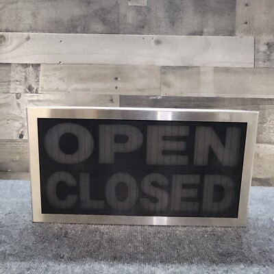 120 1 AMP Wet Location Open Closed Sign Traffic Control Systems S Steel ...