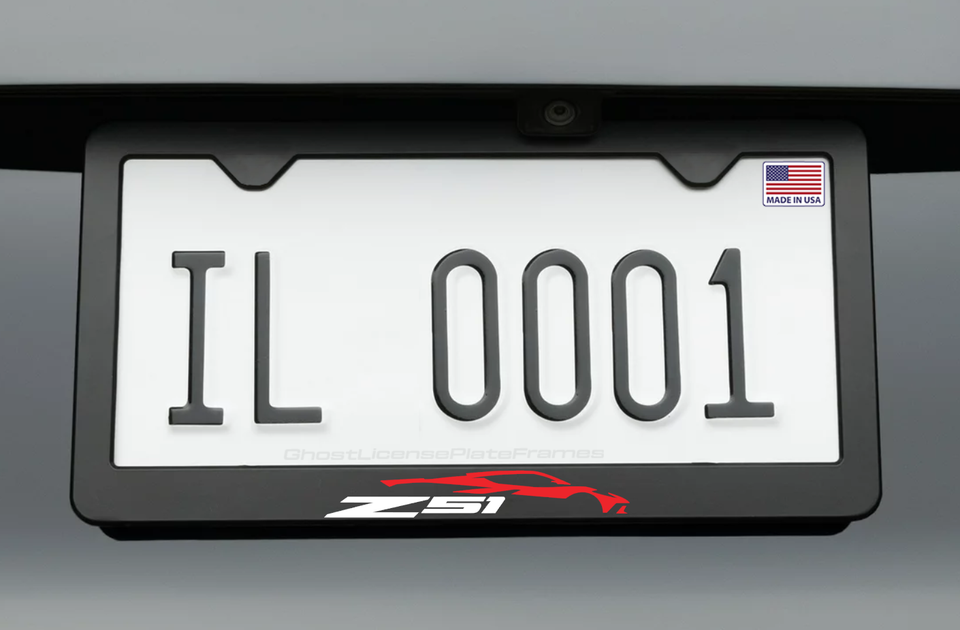 RED Z51 C8 Corvette Racing License Plate Frame with Screws and Caps | eBay
