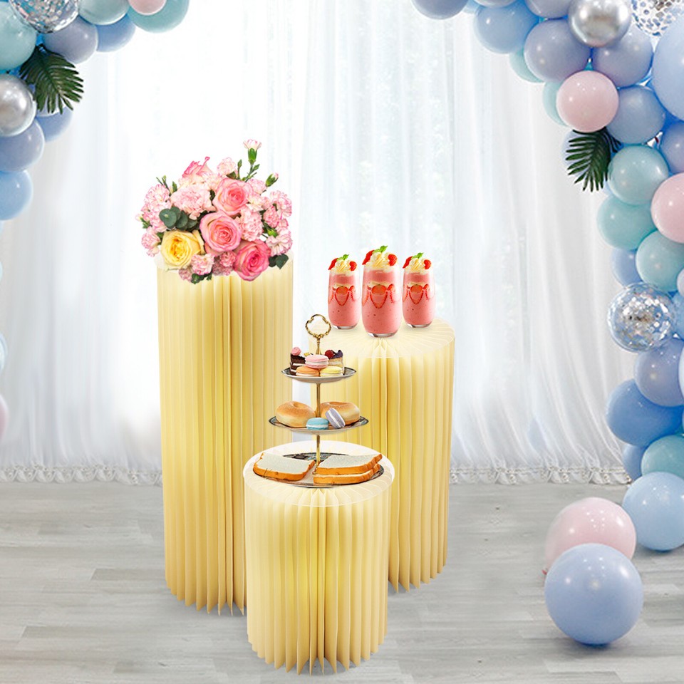 3pcs Flowers Stand, Dessert Table, Columns Display for Wedding Party ...
