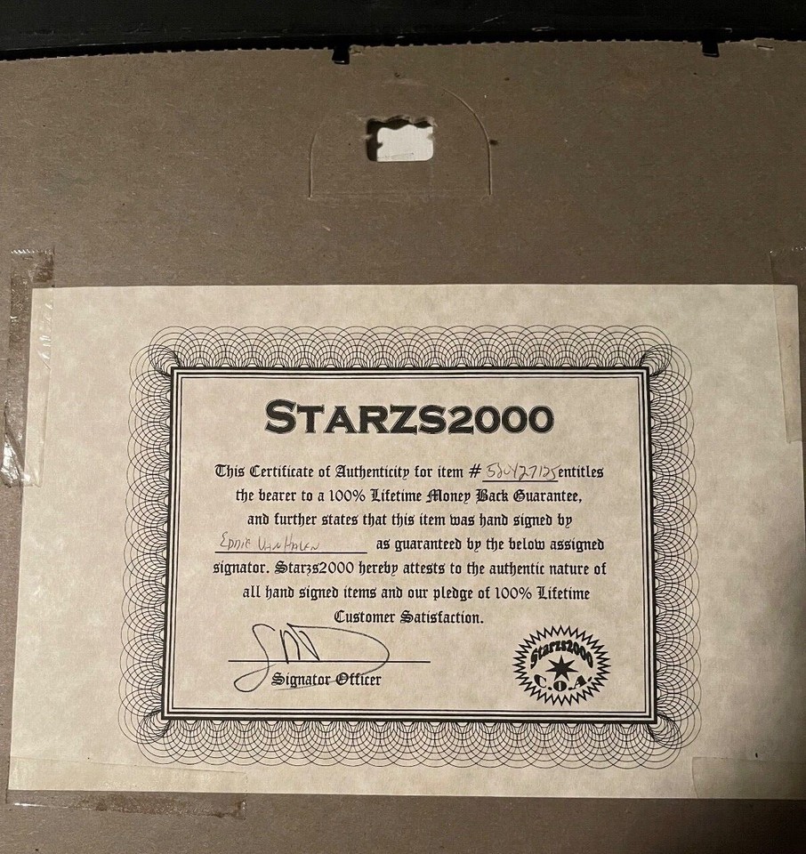 Eddie Van Halen Signed 8x10 Autographed Color Photo with COA | eBay