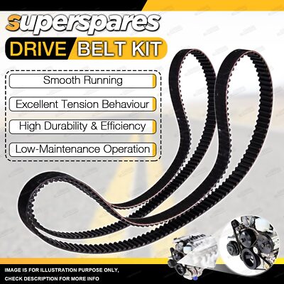 Superspares Alt & Power Steering Pump Drive Belt Kit for Ford Festiva ...