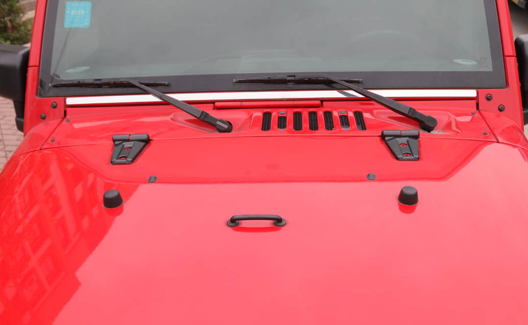 Pair Engine Hood Hinge Cover Trim for Jeep Wrangler JK 2007-2017 Carbon ...