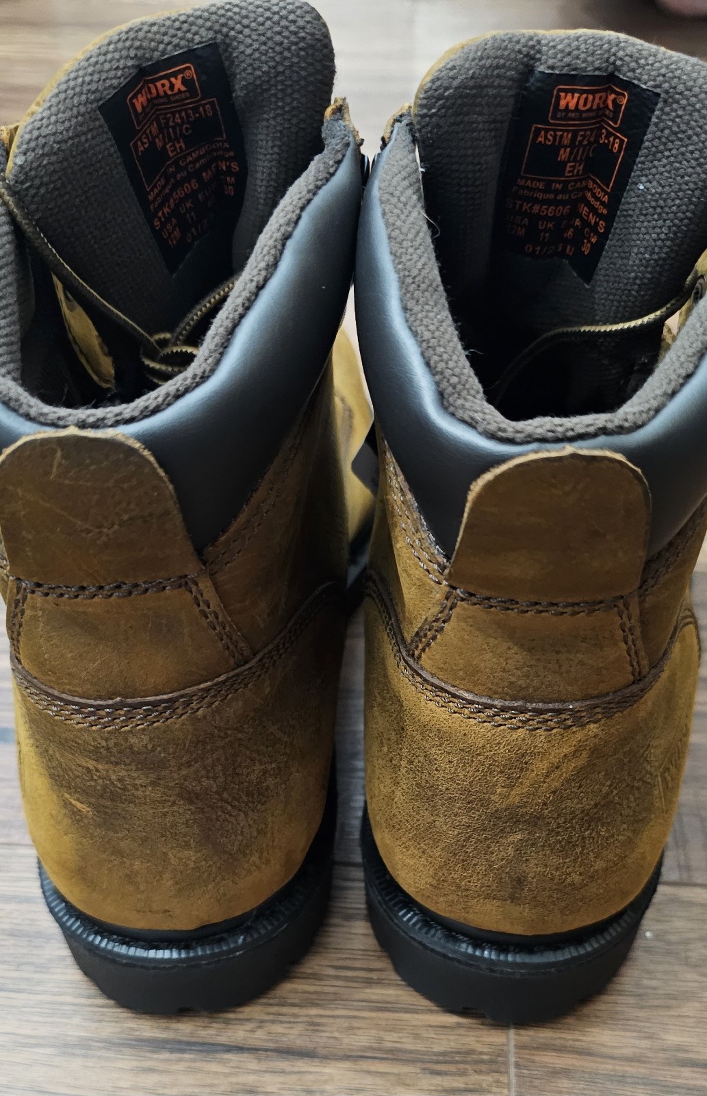 Red Wing WORX 5606 Men’s Steel Toe Waterproof Work Boots Full Grain ...