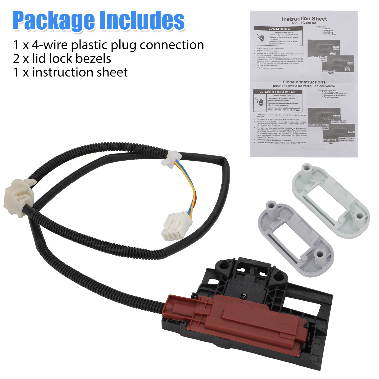 For Whirlpool Kenmore Maytag Washer W10404050 Lid Lock Latch Switch PM ...