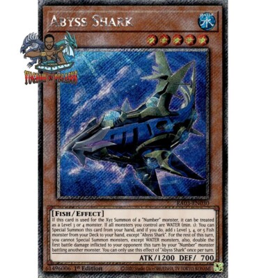 Yugioh! 1x Abyss Shark RA03-EN030 Platinum Secret Rare 1st Ed NM | eBay