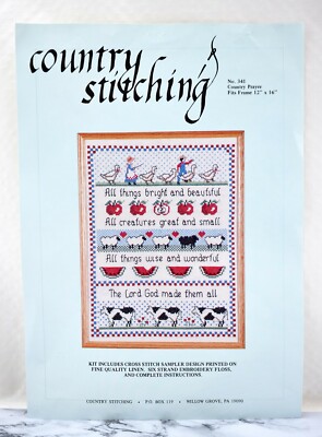 Country Stitching Country Prayer Counted Cross Stitch Sampler Kit #341 ...