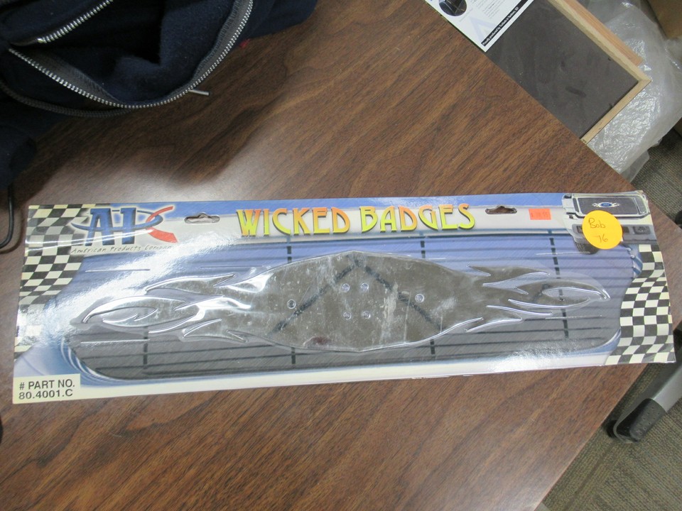 99-04 Ford F250 F350 Superduty Chrome Flames Wicked Badge Grill Emblem ...