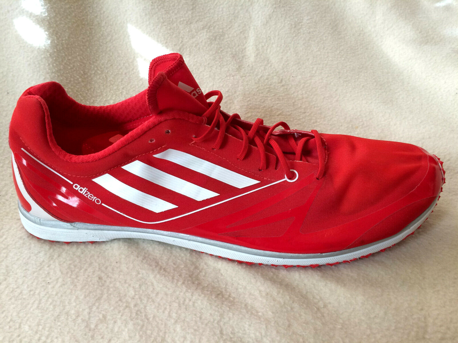 **New* Men's ADIDAS Adizero Red Track & Field Shoes Sz 12 Sprint Web ...