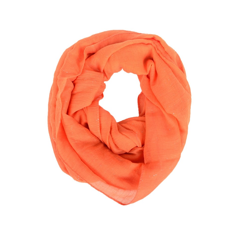 Solid Color Light Weight Thin Infinity Scarf Gold Glitter Circle Loop ...