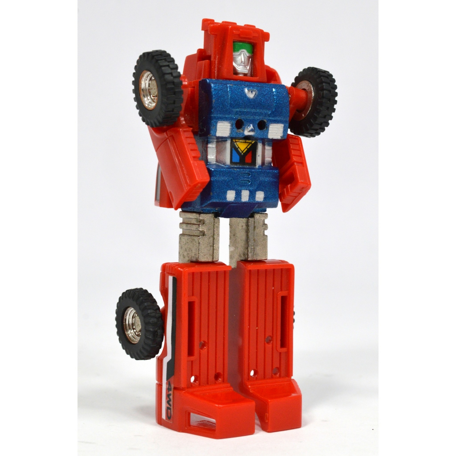 Vintage TONKA GOBOTS "SMALL FOOT" #14 Friendly Robot 4x4 TRUCK, Red w ...