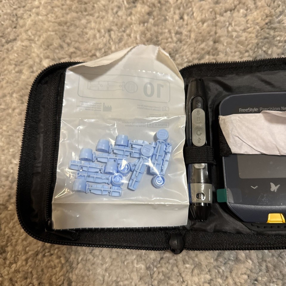 Freestyle Precision Neo Blood Glucose Meter & Lancing Device w/Case *NO ...