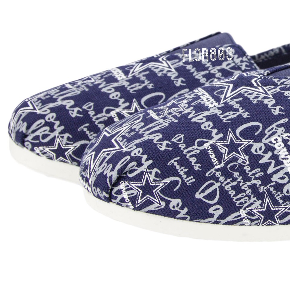 NFL Team Women's Canvas Script Tom Style Slip On Shoes | eBay
