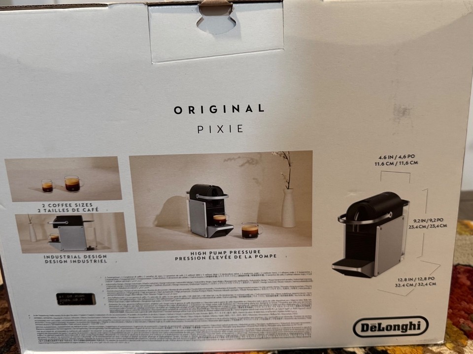 New Nespresso Original Pixie Espresso Machine by Delonghi With $40 ...